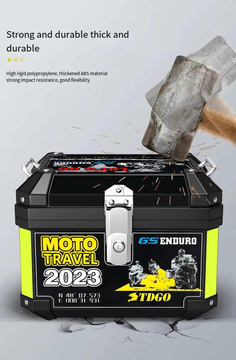 Top Box For Motorcycle 45l Top Case Motorcycle Hard Plastic Motorcycle ...