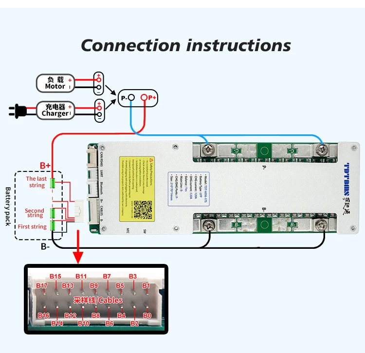 Smart Tdt Bms Battery Management System Bt Lifepo4 Sodium Ion 4s 8s 16s ...