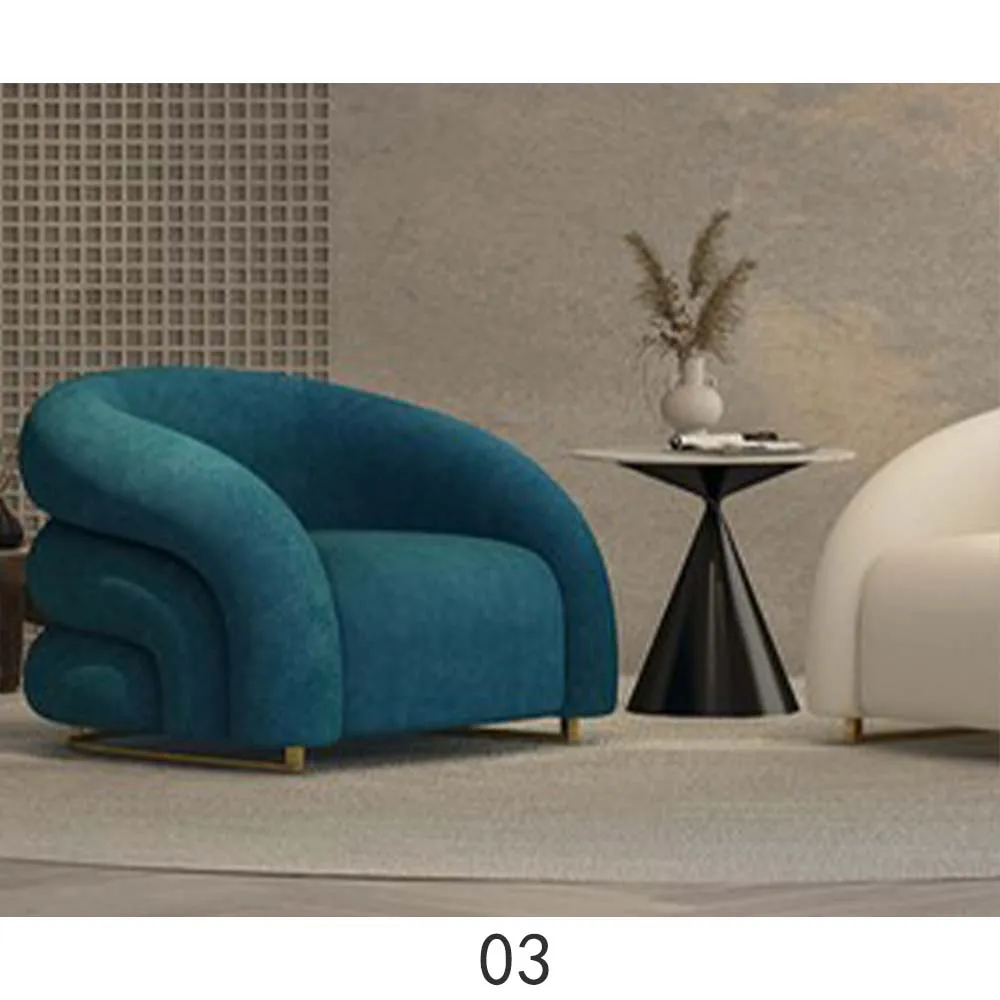 Fashion Simple Personality Leisure Sofa Chair Light Luxury Velvet ...