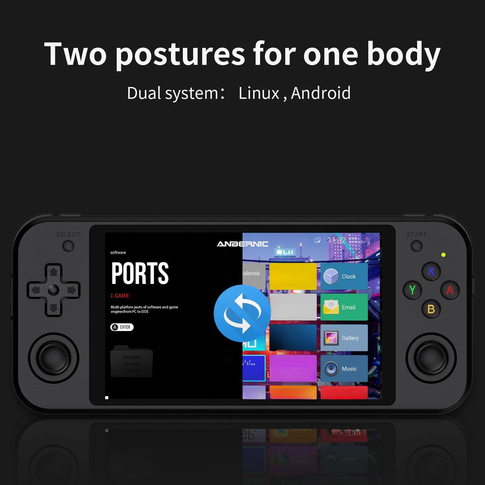 Anbernic RG552 - Dual Systems Game Console with Android & Linux