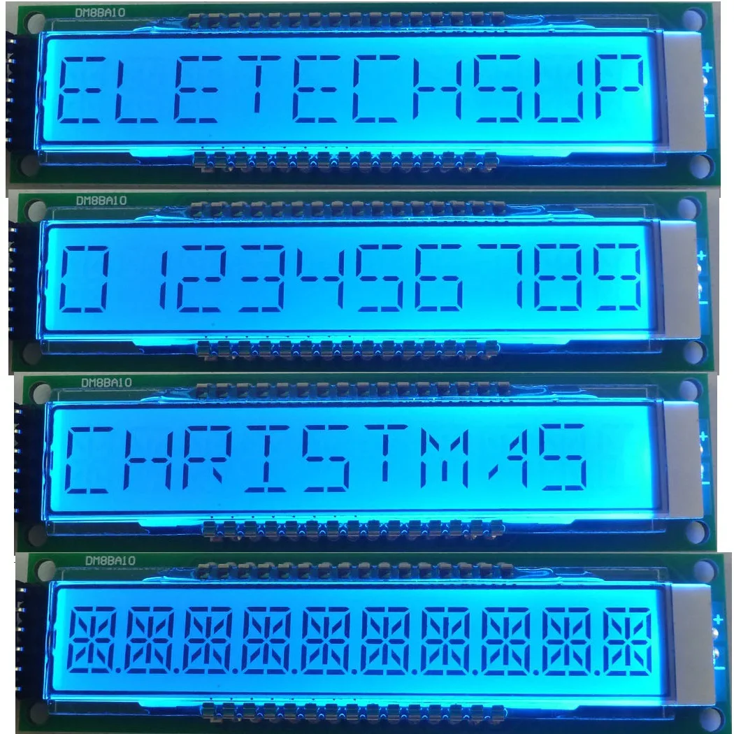 Dm8ba10 10-digit 16-segment Code Rice Word Lcd Display Board Led Module ...