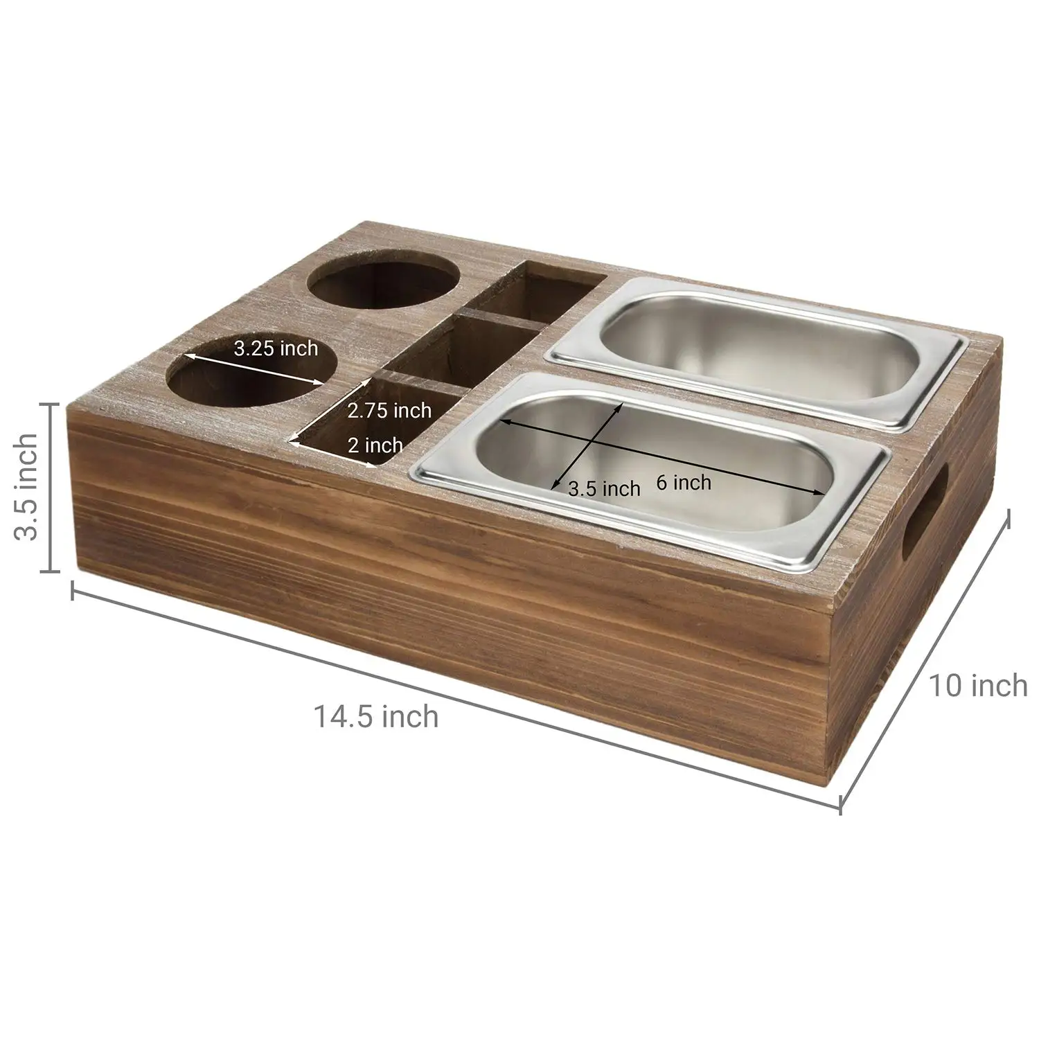 Wood Sofa Couch Snacks Caddy - Modern & Functional Design