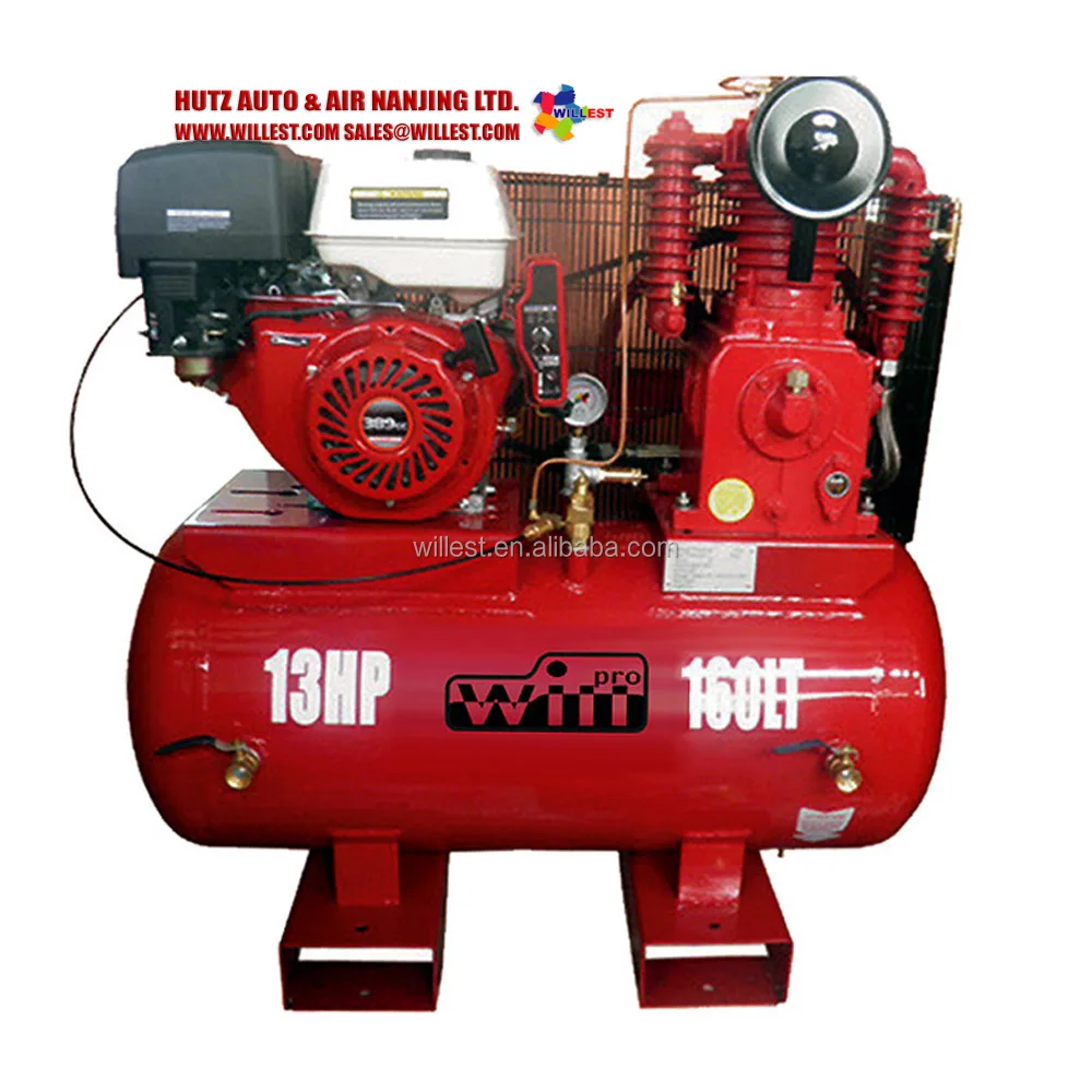 Industrial Petrol Compressor Willest 13hp Piston Air Compressor ...