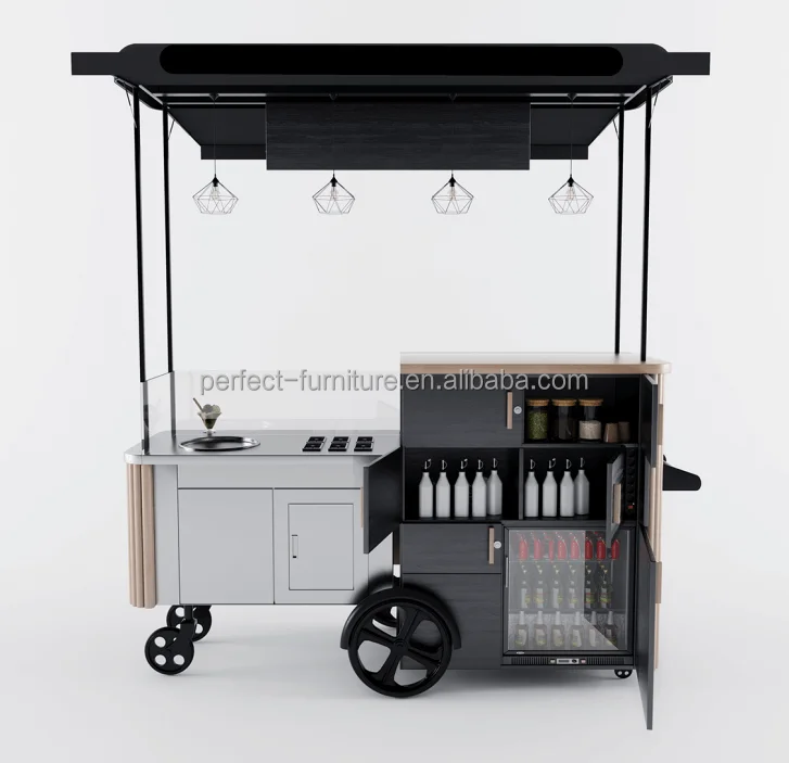 High End Ice Cream Cart - Frozen Yogurt Booth Mobile Cart