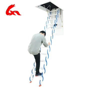 Standard Steel Retractable Automatic Telescopic Attic Ladders/remote ...