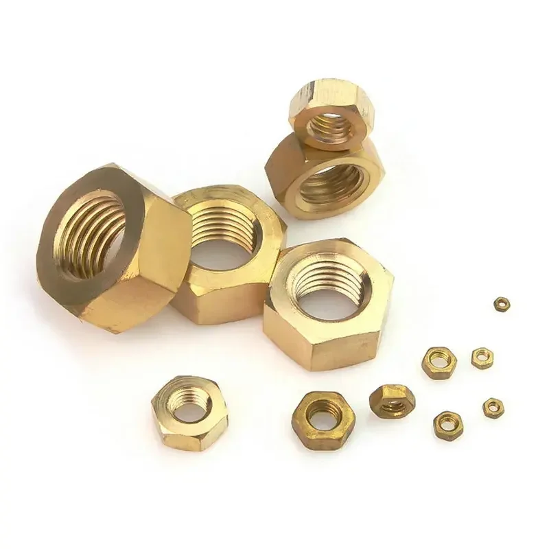 Din934 Nut And Bolt Manufacturing Fastener Solid Brass Copper Hex Hexagon Nut For M2-m24 Screw ...