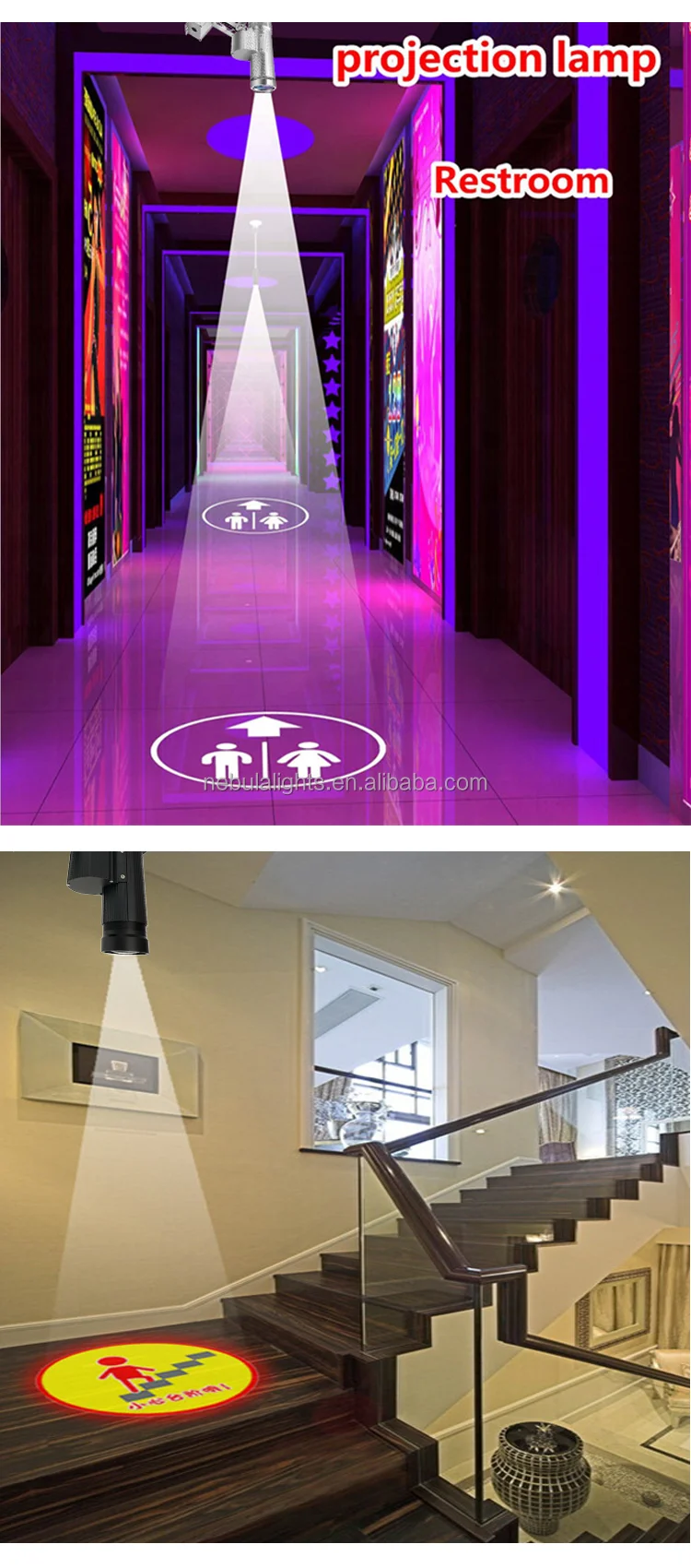 Rotating Waterproof Gobo Logo Light Projector - LED Lamp Projector for ...