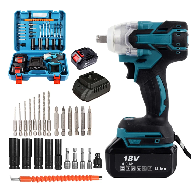 680nm Brushless Electric Impact Wrench 1/2 Lithium-ion Battery 6200rpm ...