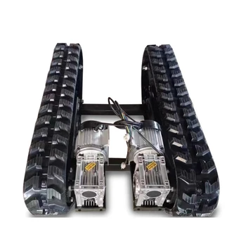 Electric Motor Rubber Crawler Track Rubber Tracked Chassis With Remote ...
