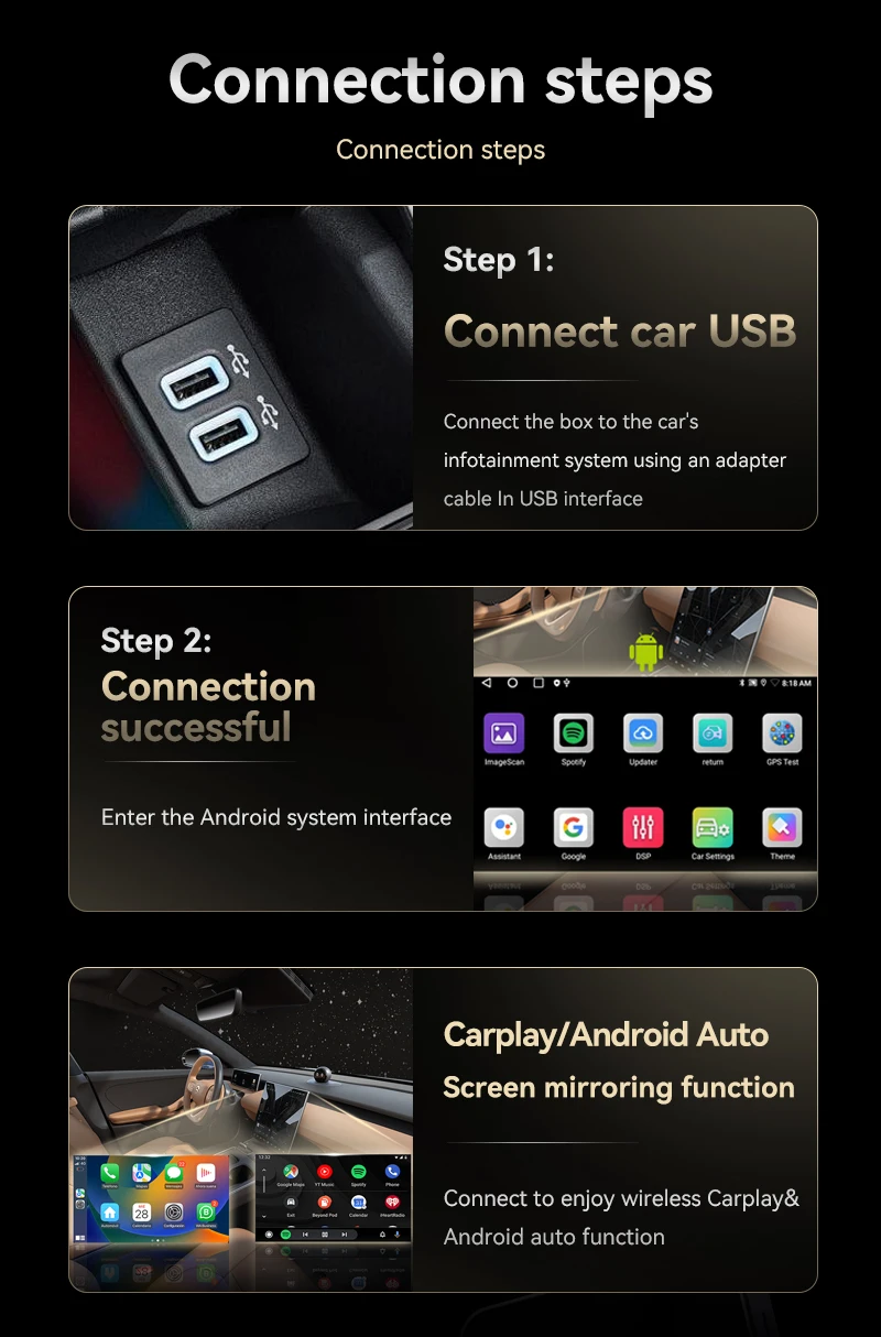 Ai Box Wireless Carplay Android Auto Adapter Car Smart Box with Android ...