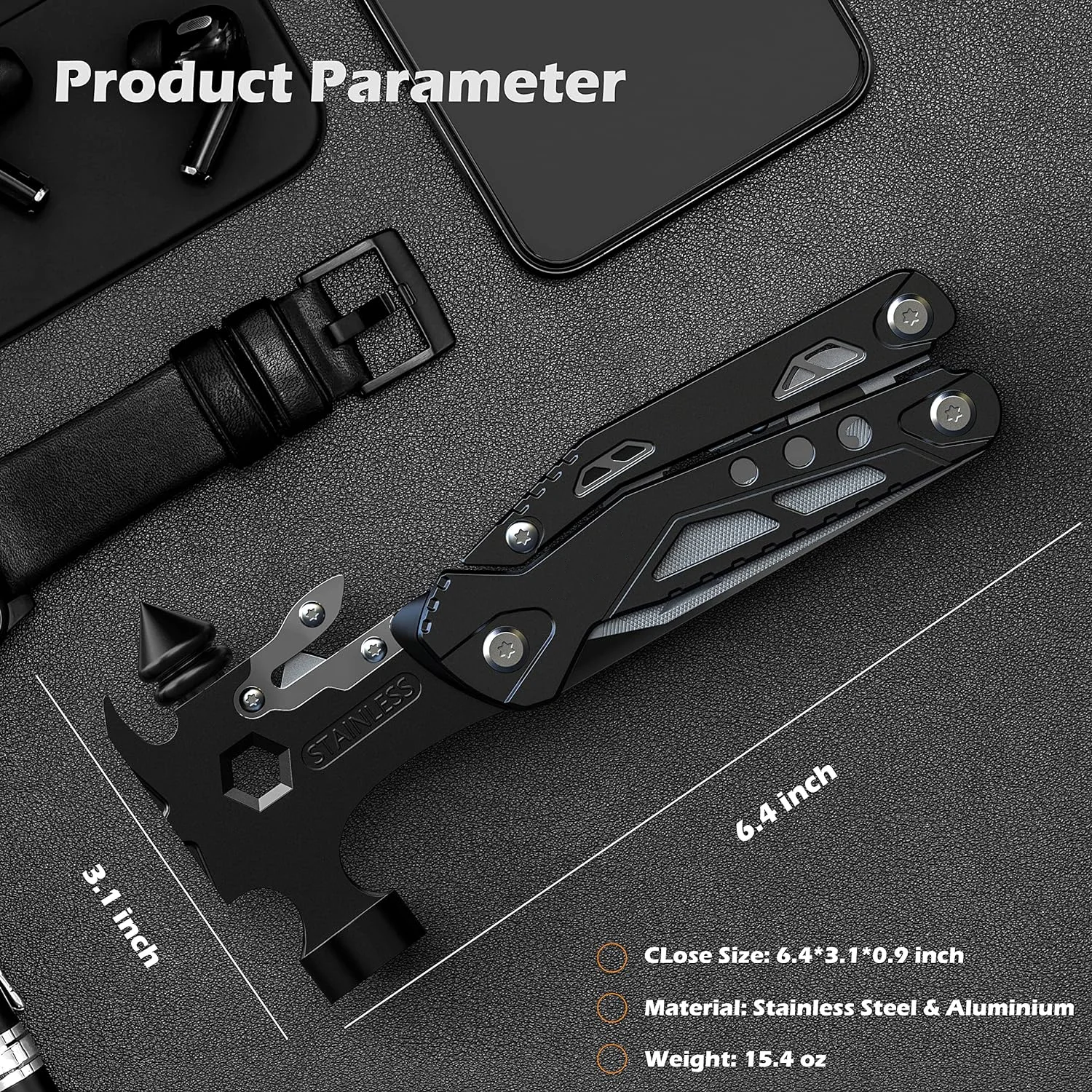 16-in-1 Portable Hammer Multi Tool Cool Gadget For Daily Home Use ...