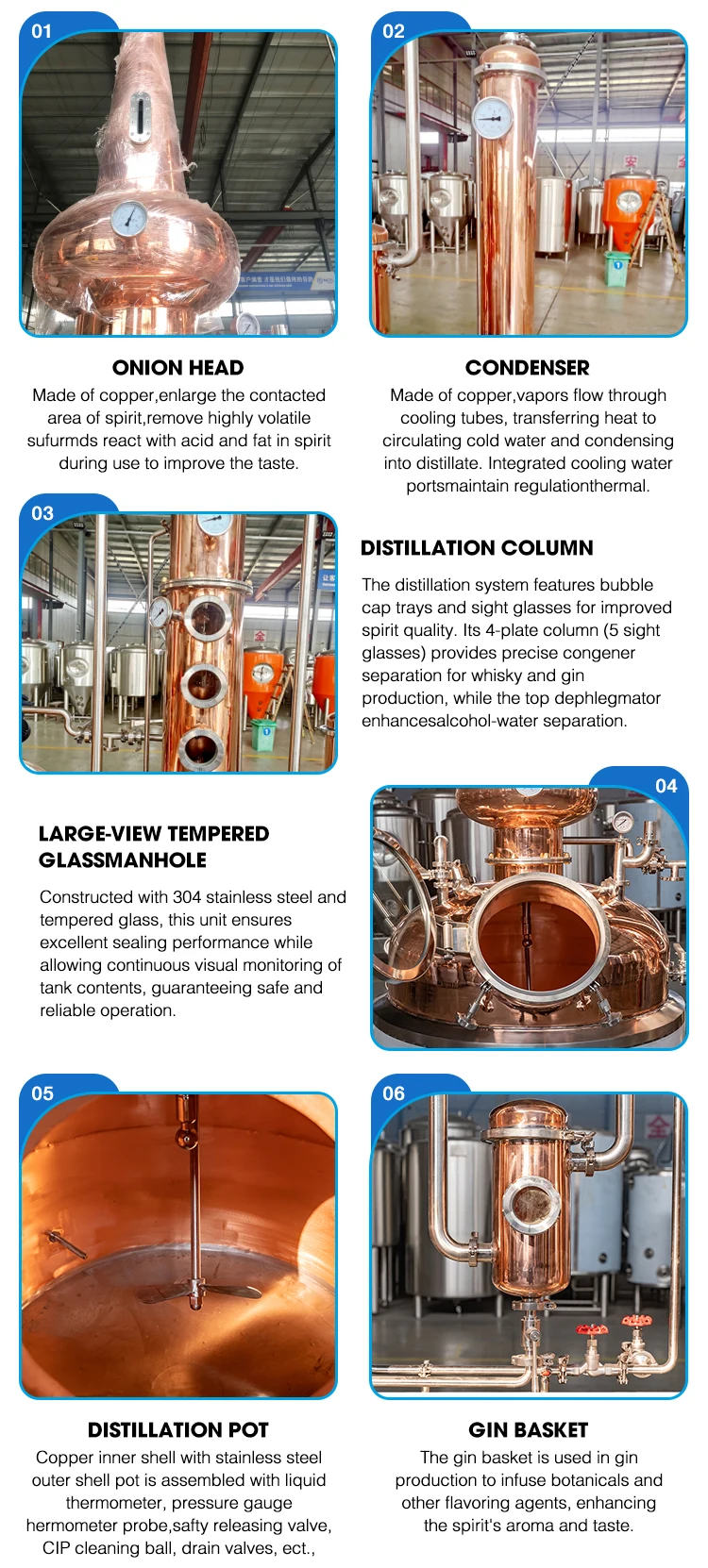Alcohol Distillery Commercial Copper Distillation Equipment Vodka Rum ...