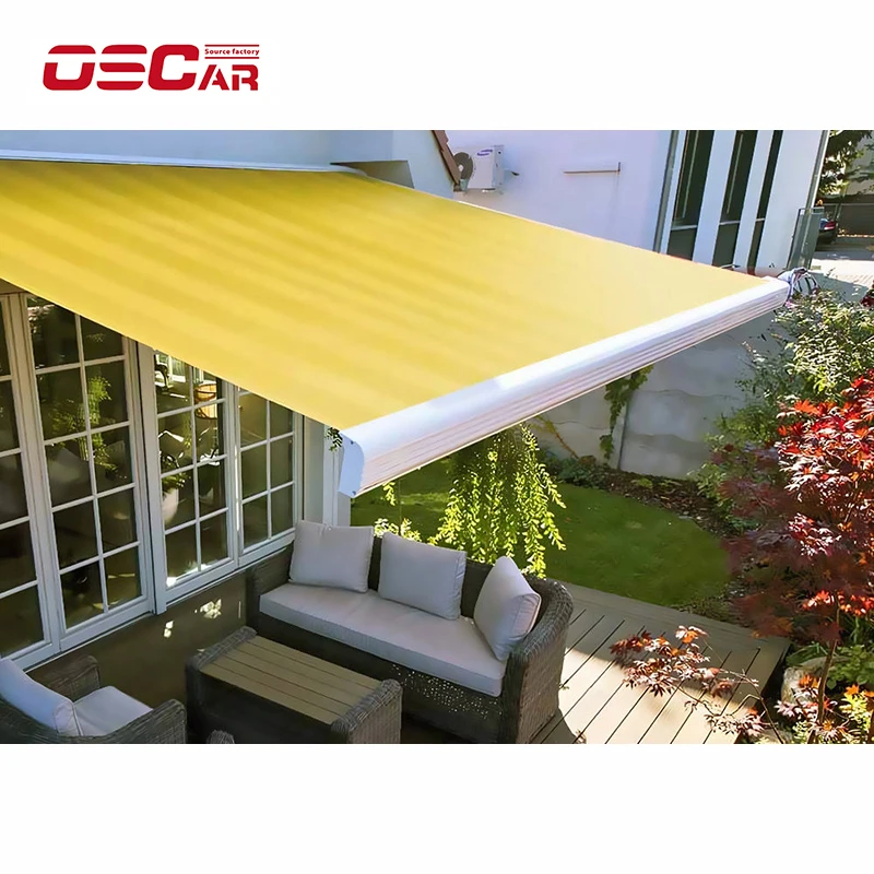 SHADERAY Electric Side Wall Railing Awning Deck Aluminum Alloy Awning ...