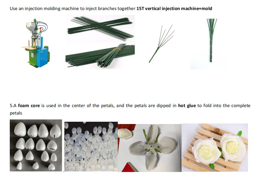 Automatic Making Artificial Plastic Flower Injection Molding Machine ...