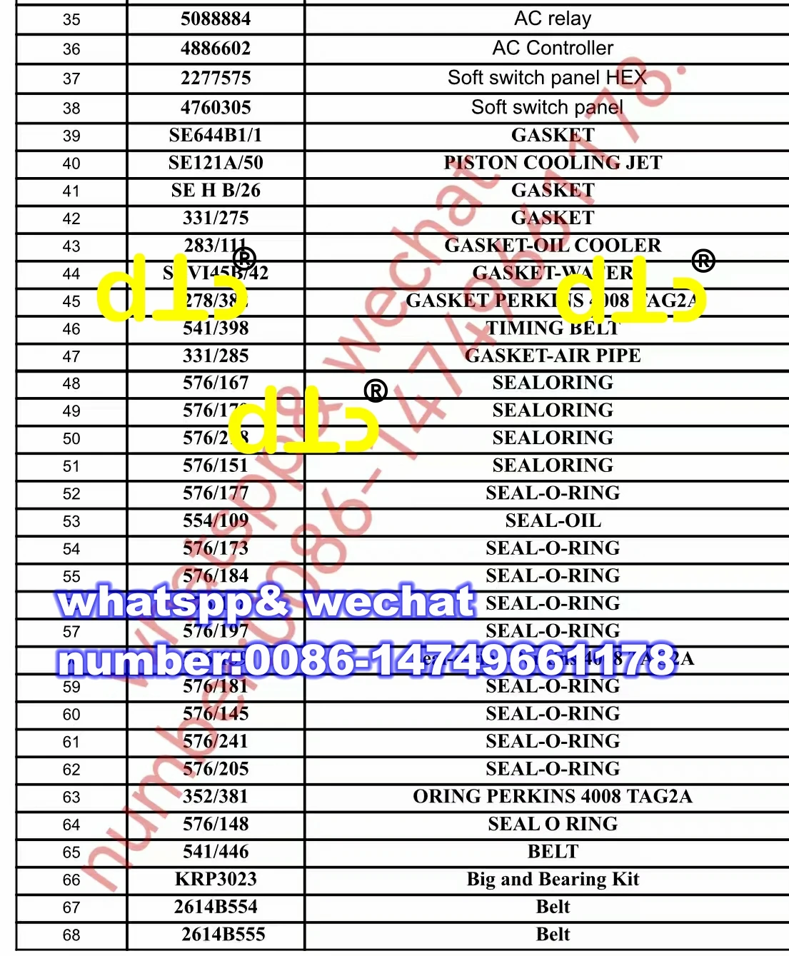 Caterpillar To Perkins Cross Reference, 53% OFF