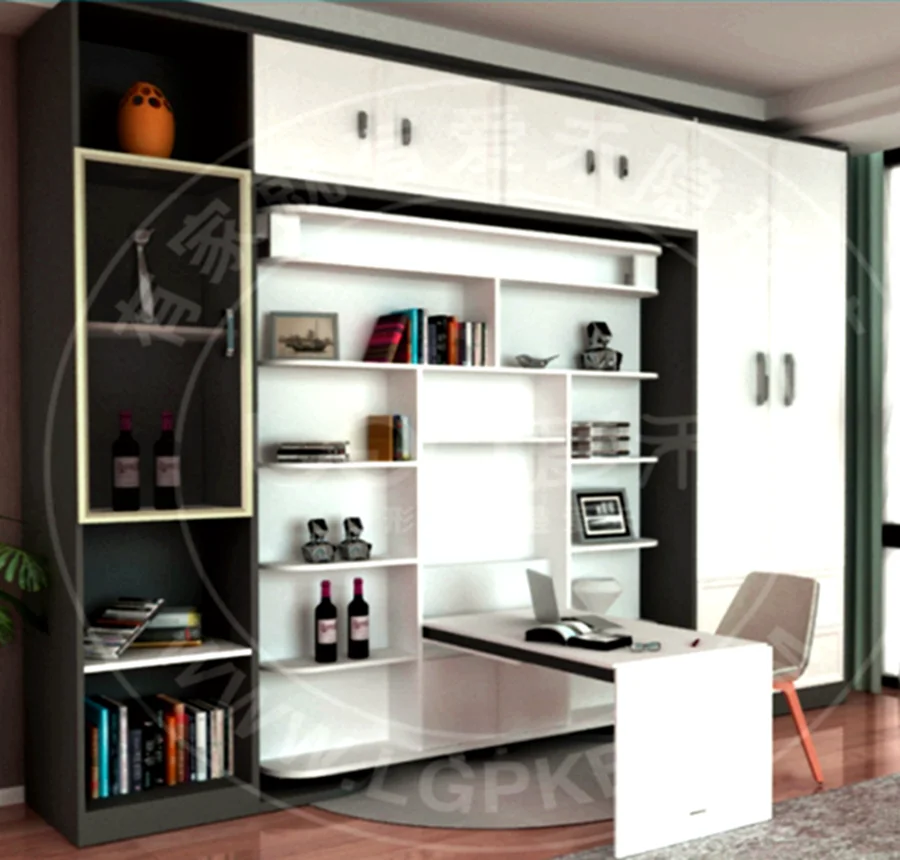 Rotating Wall Bed with Mounting Table - Smart & Stylish