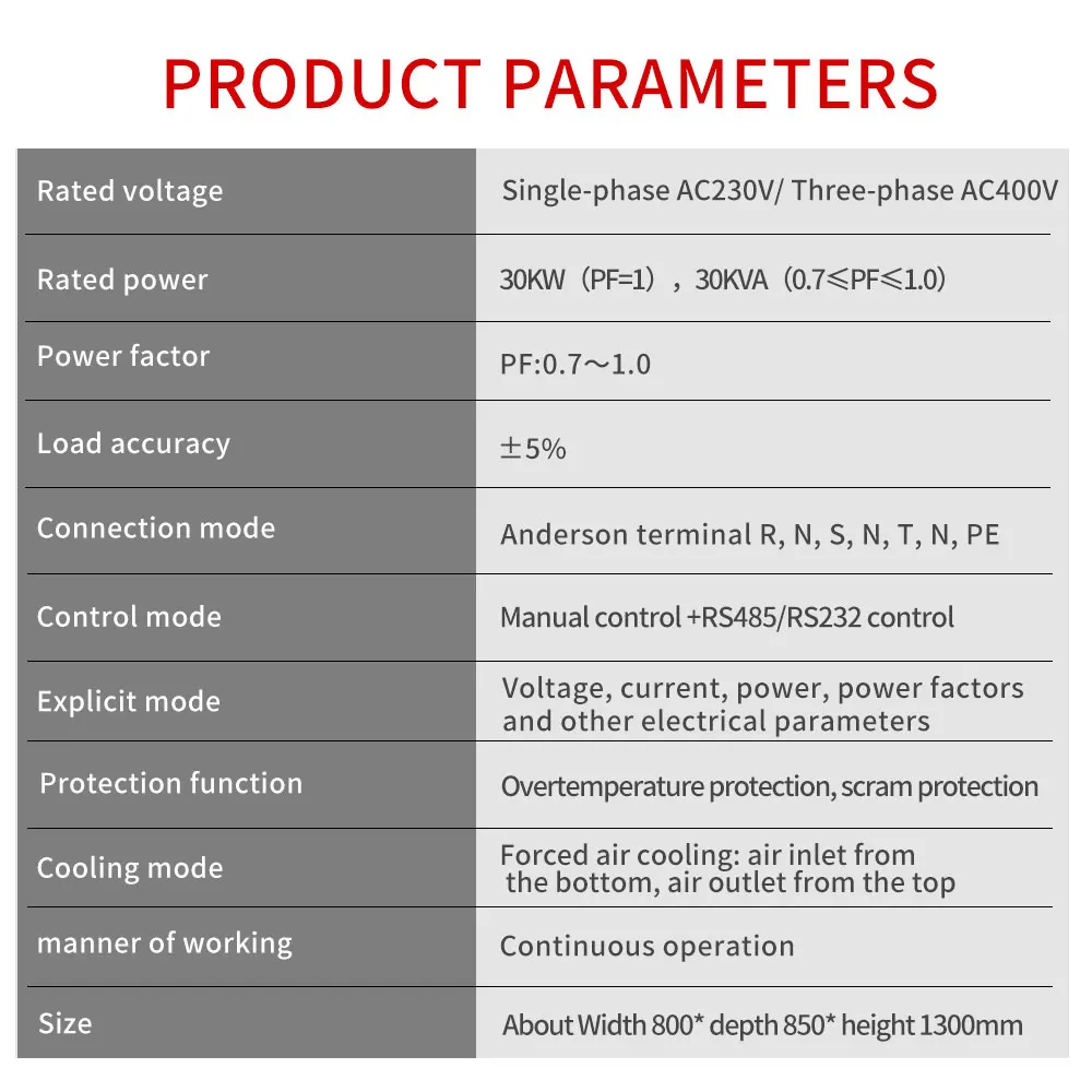 Factory Sales Three-phase Ac400v-30kw30kva Rcd Non-linear Load Bank For ...