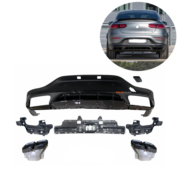 GLC63S rear diffuser for Coupe For Mercedes Benz GLC class X253 rear ...