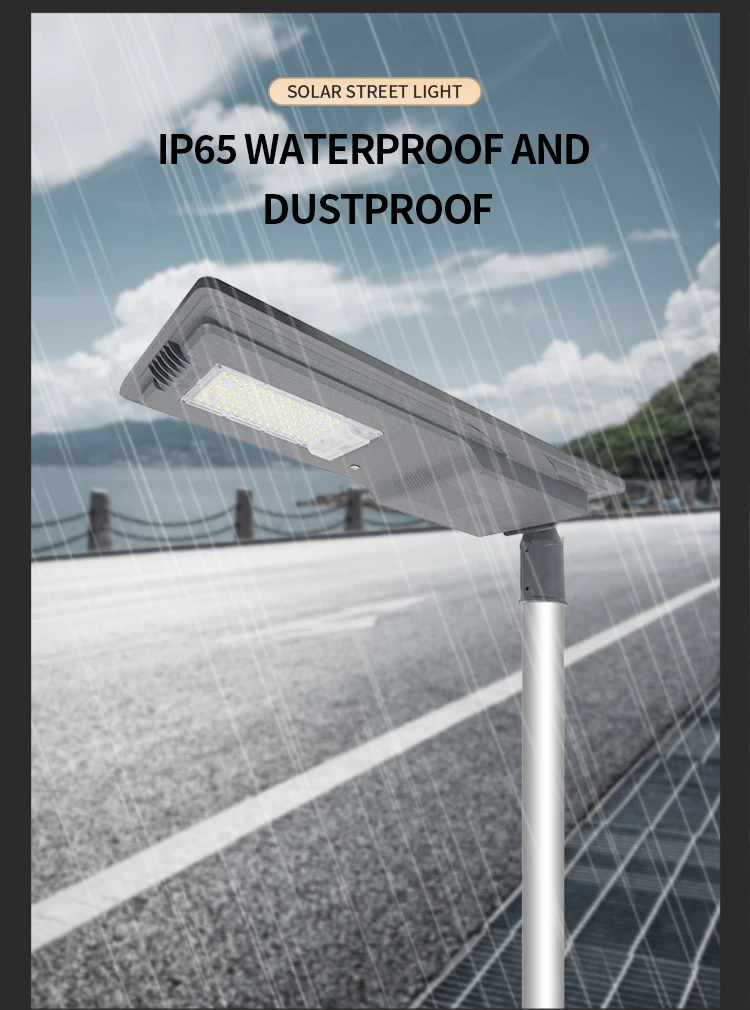 Aluminum Integrated Waterproof Ip65 60AH Streetlight Outdoor Induction ...