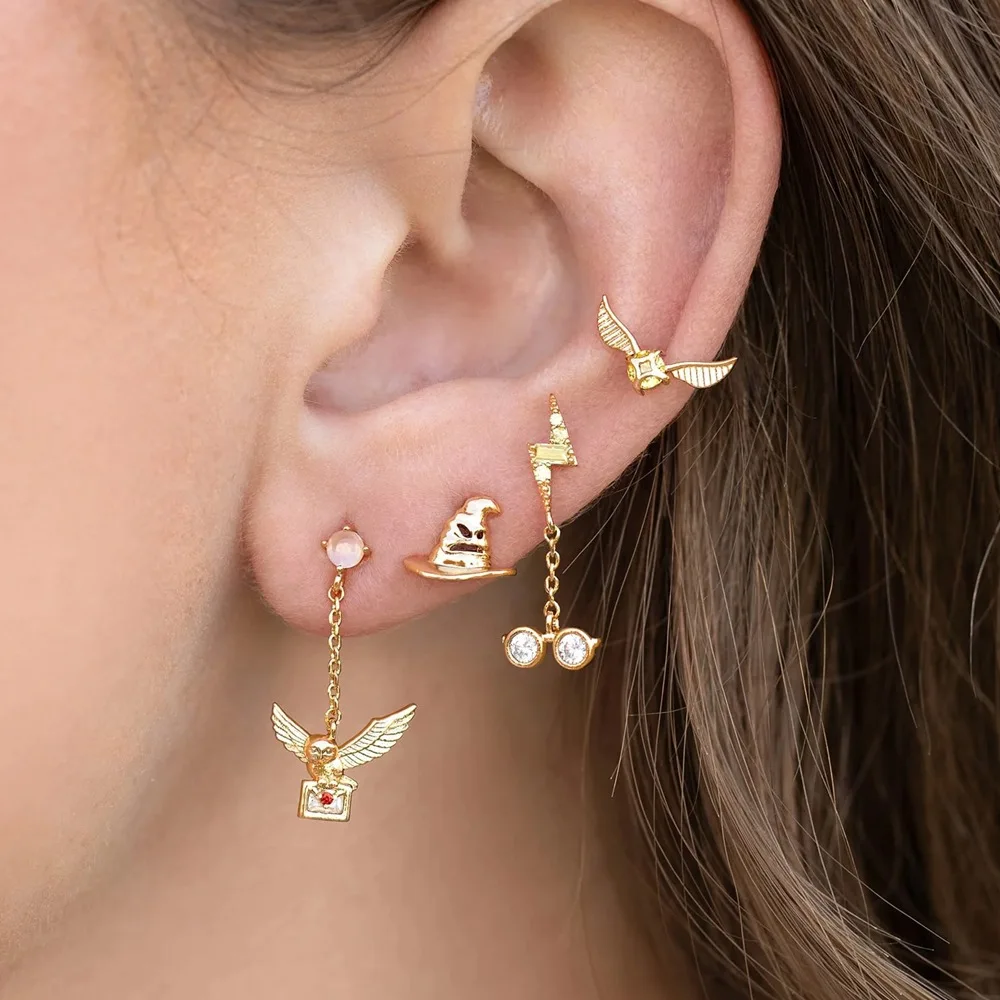 Cartoon Magical World Cute Earring Set for Girls Trendy Princess Stud ...