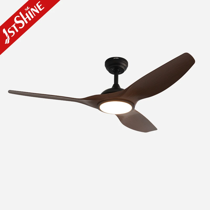 1stshine LED Ceiling Fan Wood Grain ABS Blades Fancy Design Smart ...