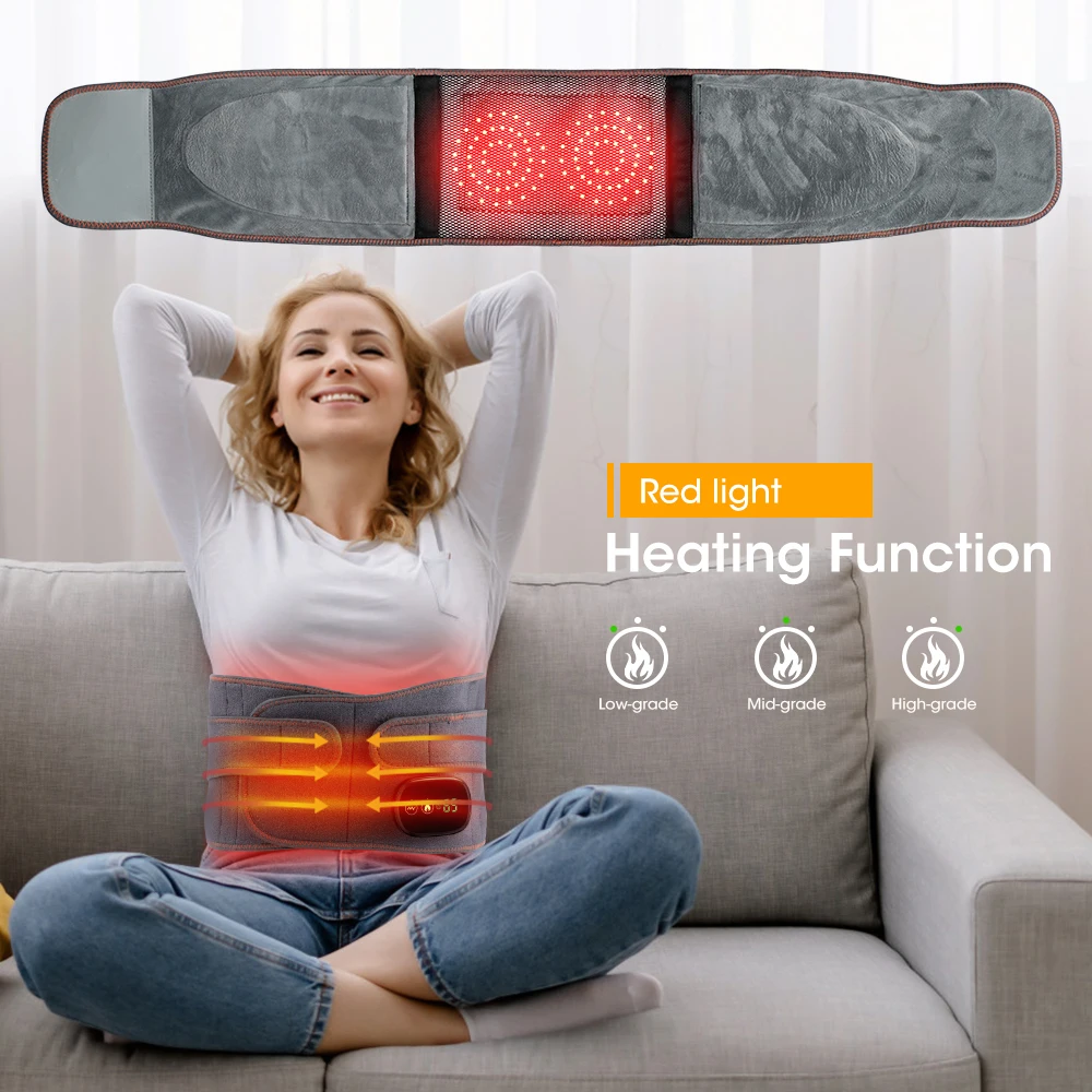 Adjustable Hot Compress Lumbar Massage Belt for Pain Relief