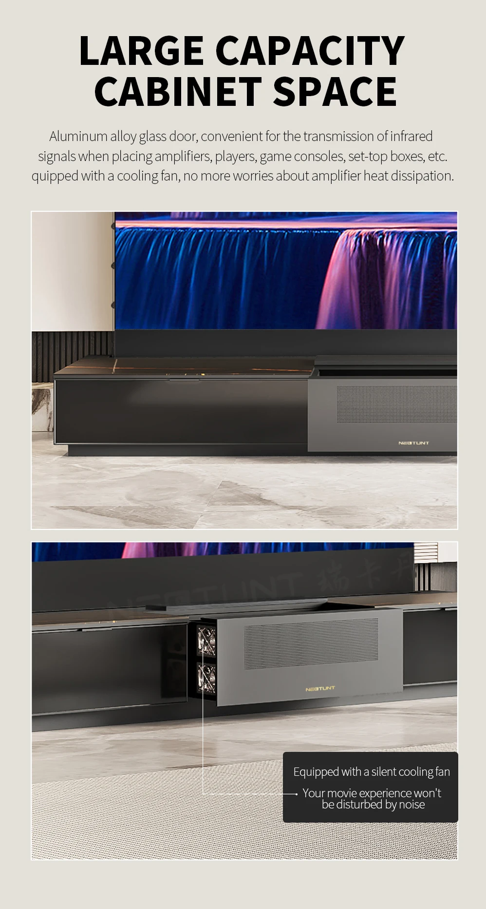 2024 Wupro X Nectunt Laser TV Cabinet - 100/120inch Smart Cinema