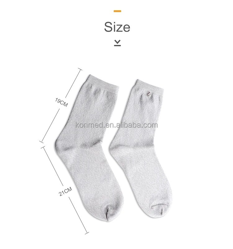 Conductive Silvery Fiber Tens/ems Electrode Socks Reflexology For ...