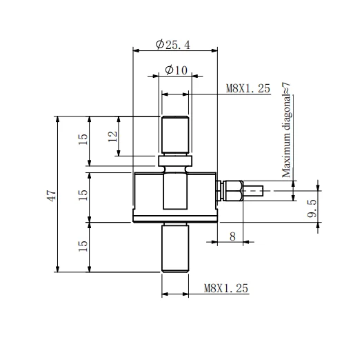 Compression And Tension Load Cell Force Sensor In-line Threaded Force ...