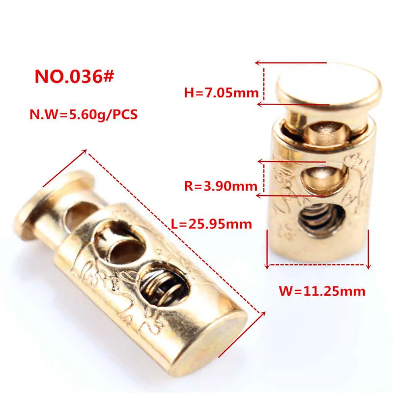 Custom Color Spring Stopper Nose Toggle End For Garment Elastic Cord ...