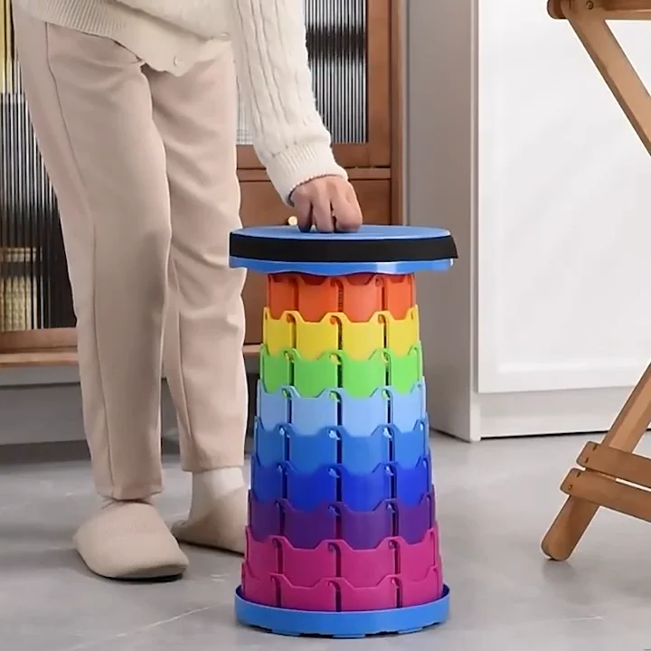 Folding Portable Telescopic Stool Plastic Collapsible Retractable Stool ... Folding Portable Telescopic Stool Plastic Collapsible Retractable Stool ...
