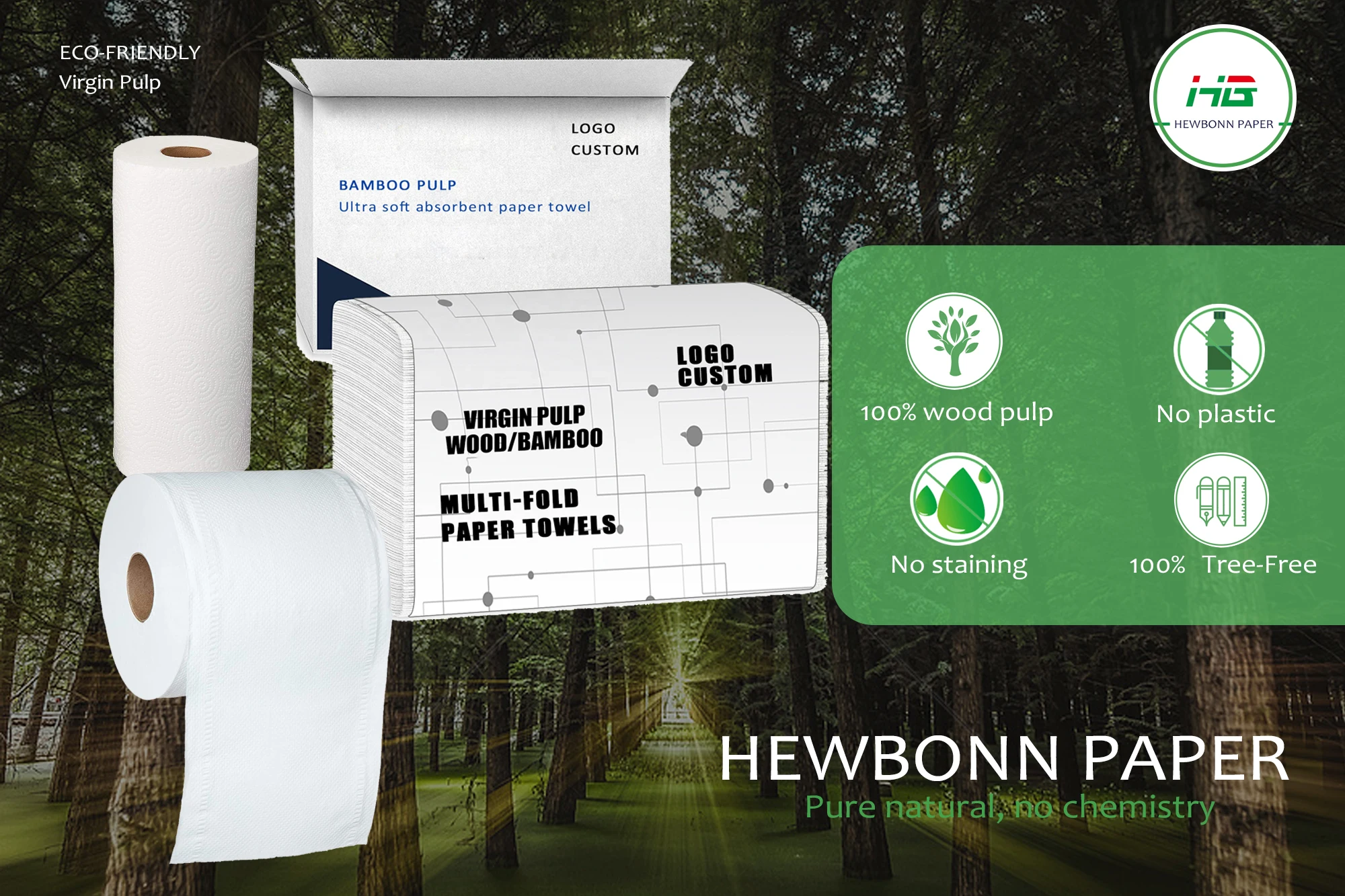 Fsc Plastic Free 75 Sheets Bamboo Roll Kitchen Paper Towel Tissue For ...