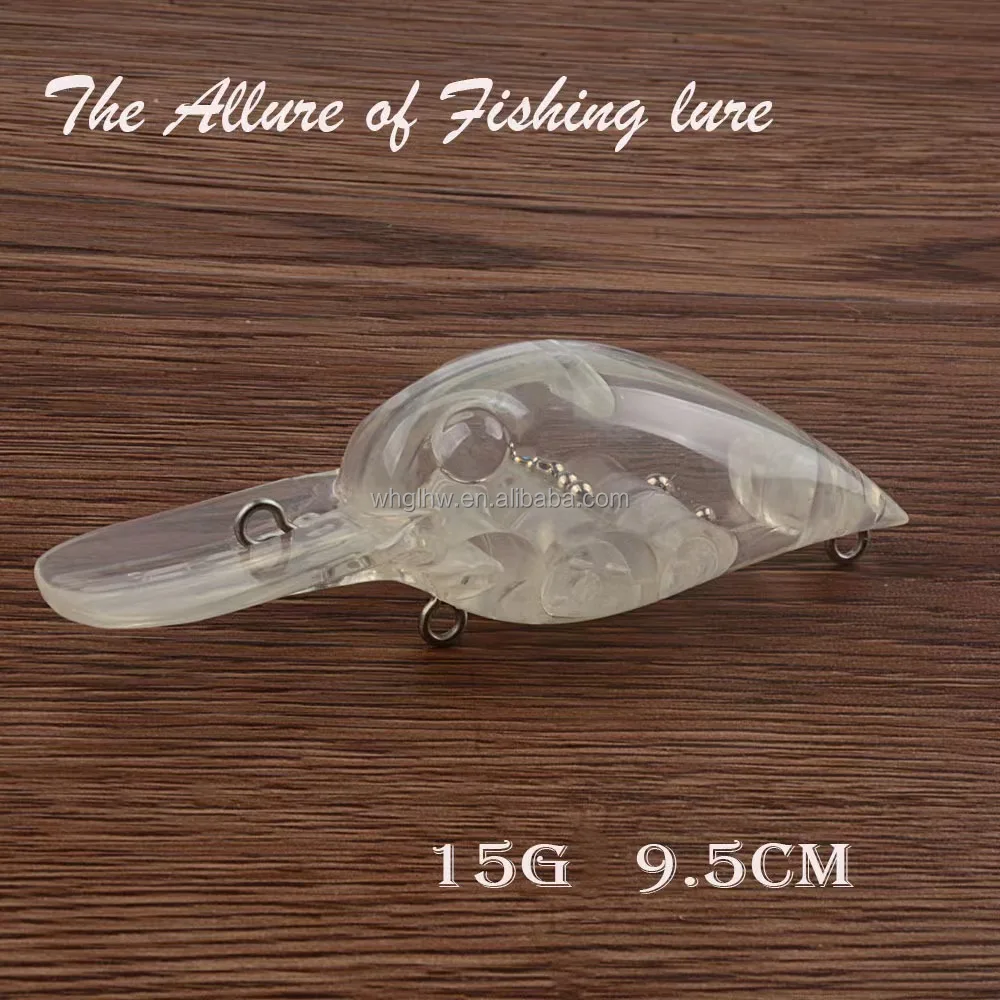 Blank Crankbait 50mm 65mm H060 Unpainted Floating Long Bill Big Eyes ...