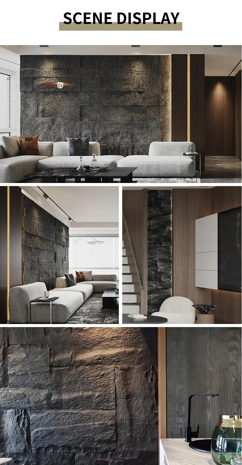 Outdoor Waterproof Pu Culture Stone 3d Decoration Pu Stone Wall Panel ...