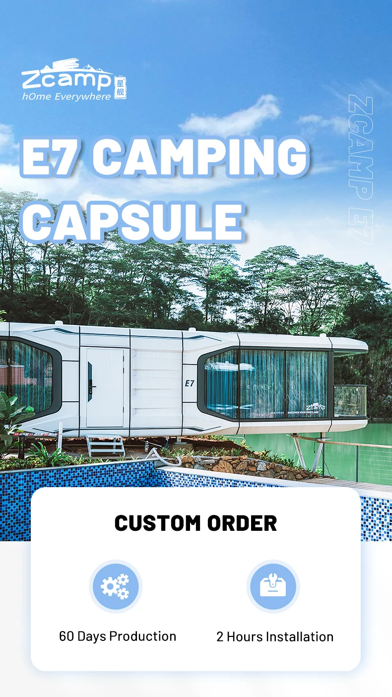 Zcamp E7 Modern Tiny House - Outdoor Camping Resort Carport