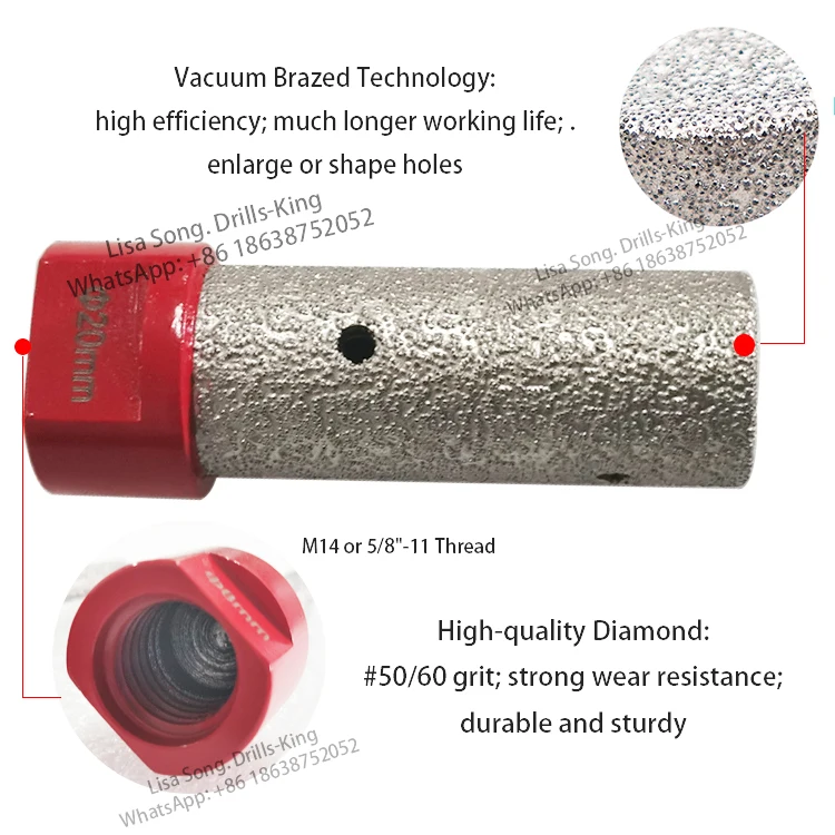 2 PC Diamond Beveling Chamfer Bit For Angle Grinders, 5/8" 11 Thread ...