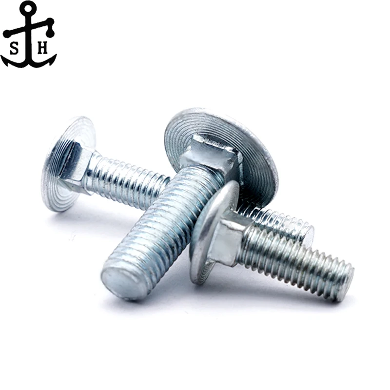 Factory Custom ASTM A307 Carbon Steel Zinc Plated Carriage Bolt M6-M20 ...