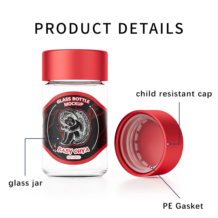 Custom Printed 2.5g Pre Roll Jars 5 Pack Airtight Smell Proof Container ...