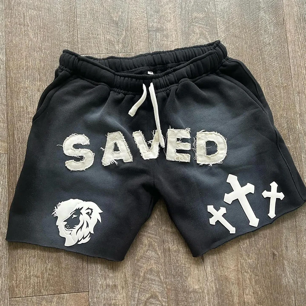 Custom Vintage Sweat Shorts - Puff Print Letters & Acid Wash