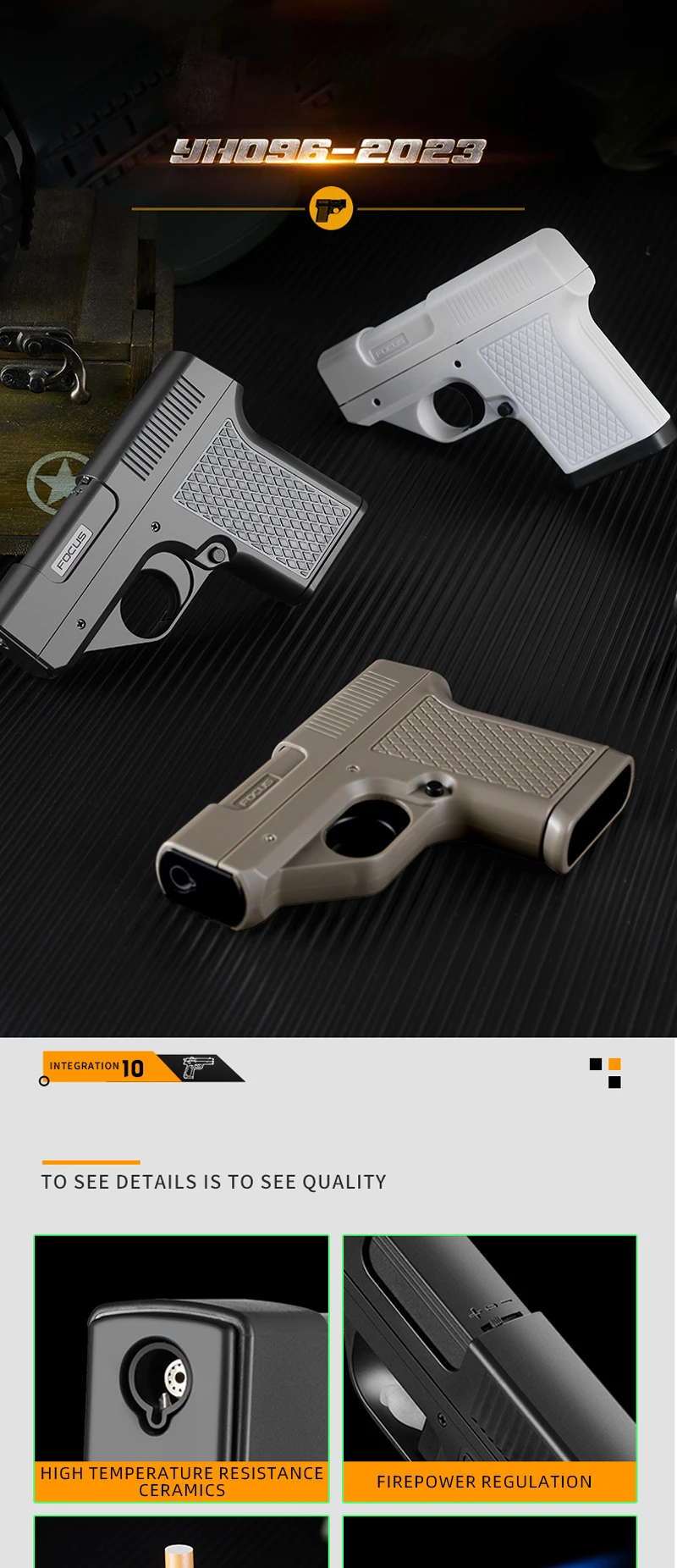 Yh096 Creative Clip Cigarette Box Jet Flame Inflatable Lighter Plastic Multifunctional Windproof ...