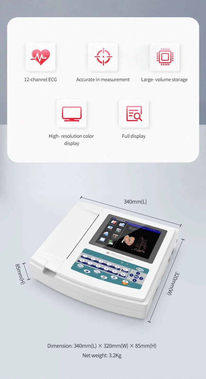 CONTEC ECG1200G Ecg Machine Based Pc 12 Lead Ecg Machines| Alibaba.com
