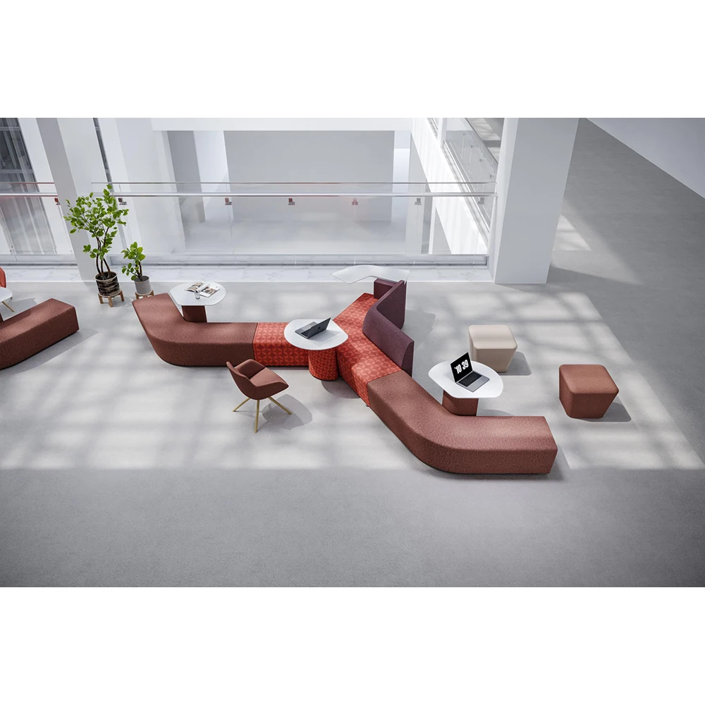 Modern Style Modular Fabric Sofa Set Office Library Hotel School ...