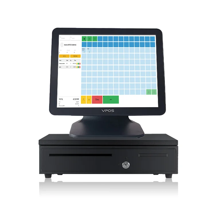 Vpos 15-Inch Smart POS Machine, Wifi Cash Register with Dual Screen ...