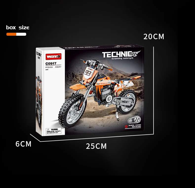 Technic Motorcycle Building Blocks Set – 434 pcs LEGO Motorcycle Model