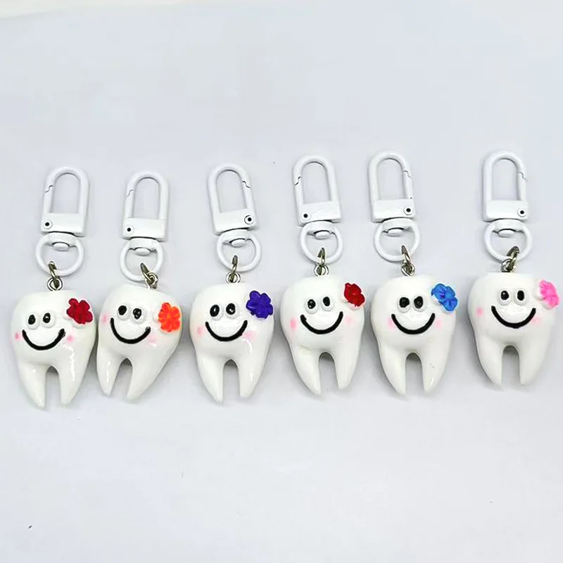 Promotional 3D Simulation Cute Cartoon Teeth Shape Keychain