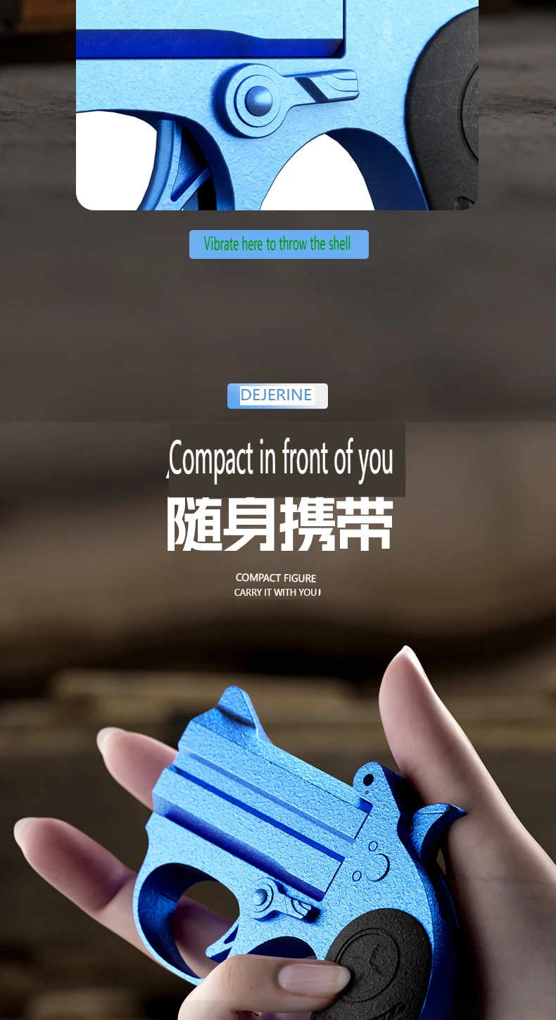 Vp434 Toy Gun Double Barreled Troll Mini Model Transmitter Alloy Soft ...