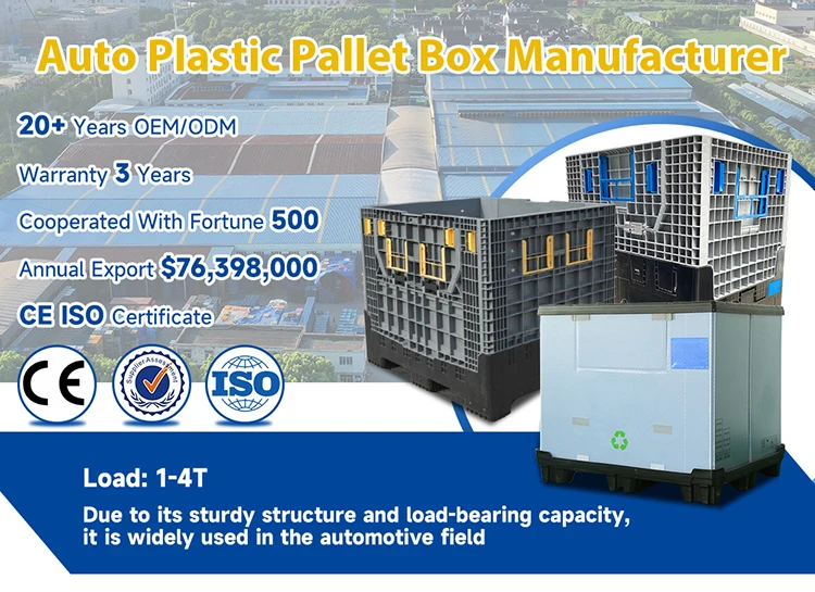 Cnpallet Big Plastic Crates Collapsible Plastic Pallet Box Foldable ...