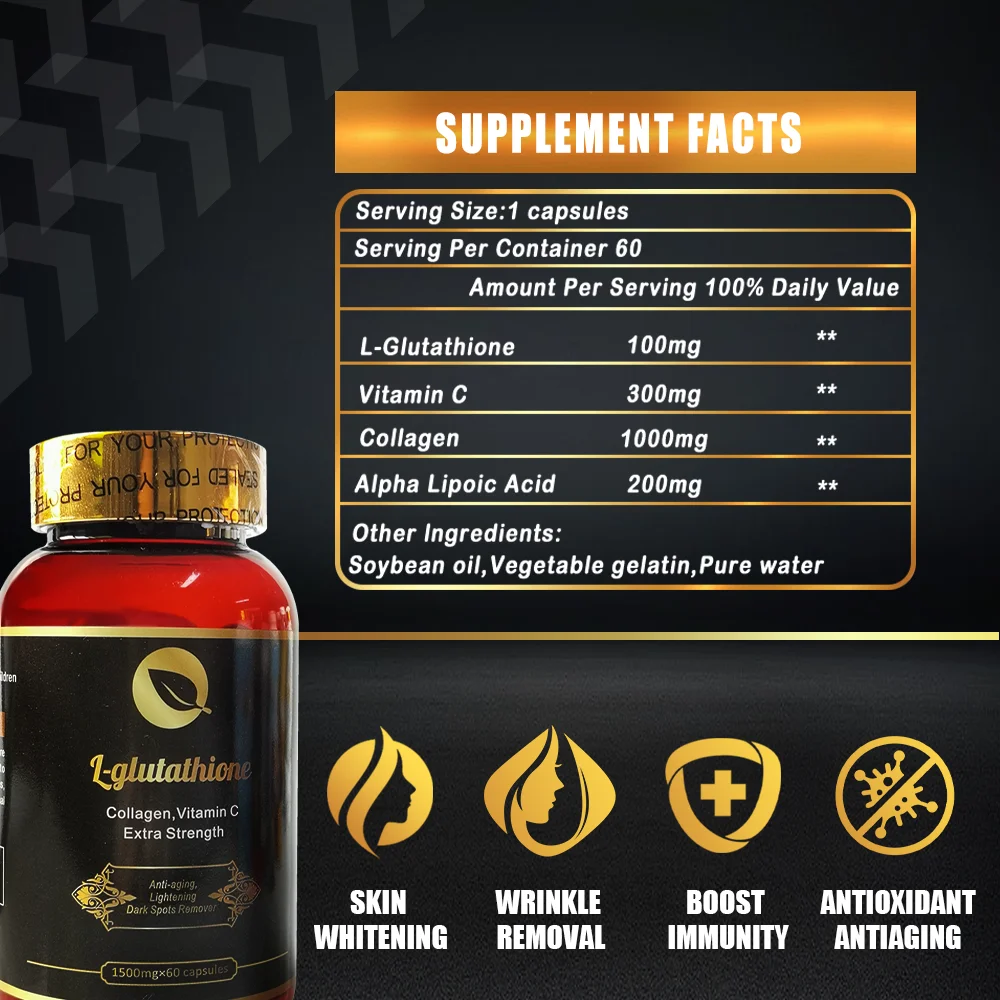 Wholesale Glutathione Collagen Capsules for Skin Brightening