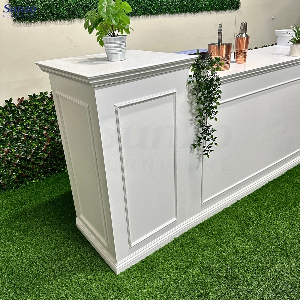 Classic Vintage Rustic Wooden Restaurant Banquet Bar Tables Elegant and ...