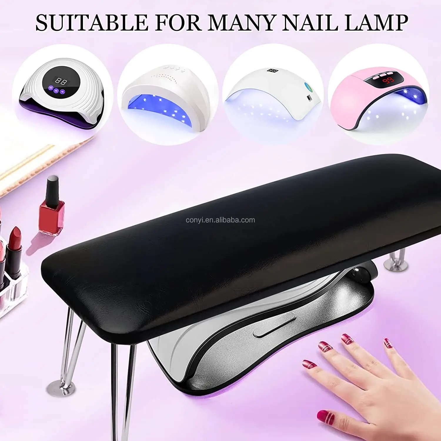 Oem Odm Wholesale Custom Manicure Nails Products Pink Hand Arm Rest ...